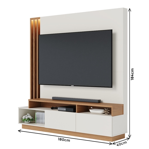 Estante Home para TV até 75 Polegadas 1,80m 2 Portas C | Schumann