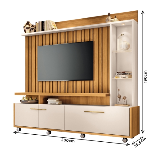 Estante Home para TV até 60 Polegadas 2m 4 Portas e 3 | Schumann