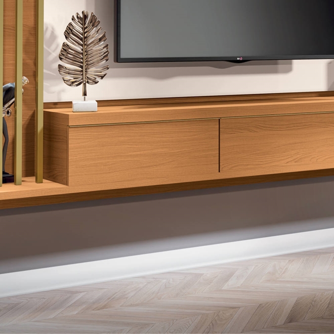 Painel para TV até 70 Polegadas 2,2m com LED HB Móveis | Schumann