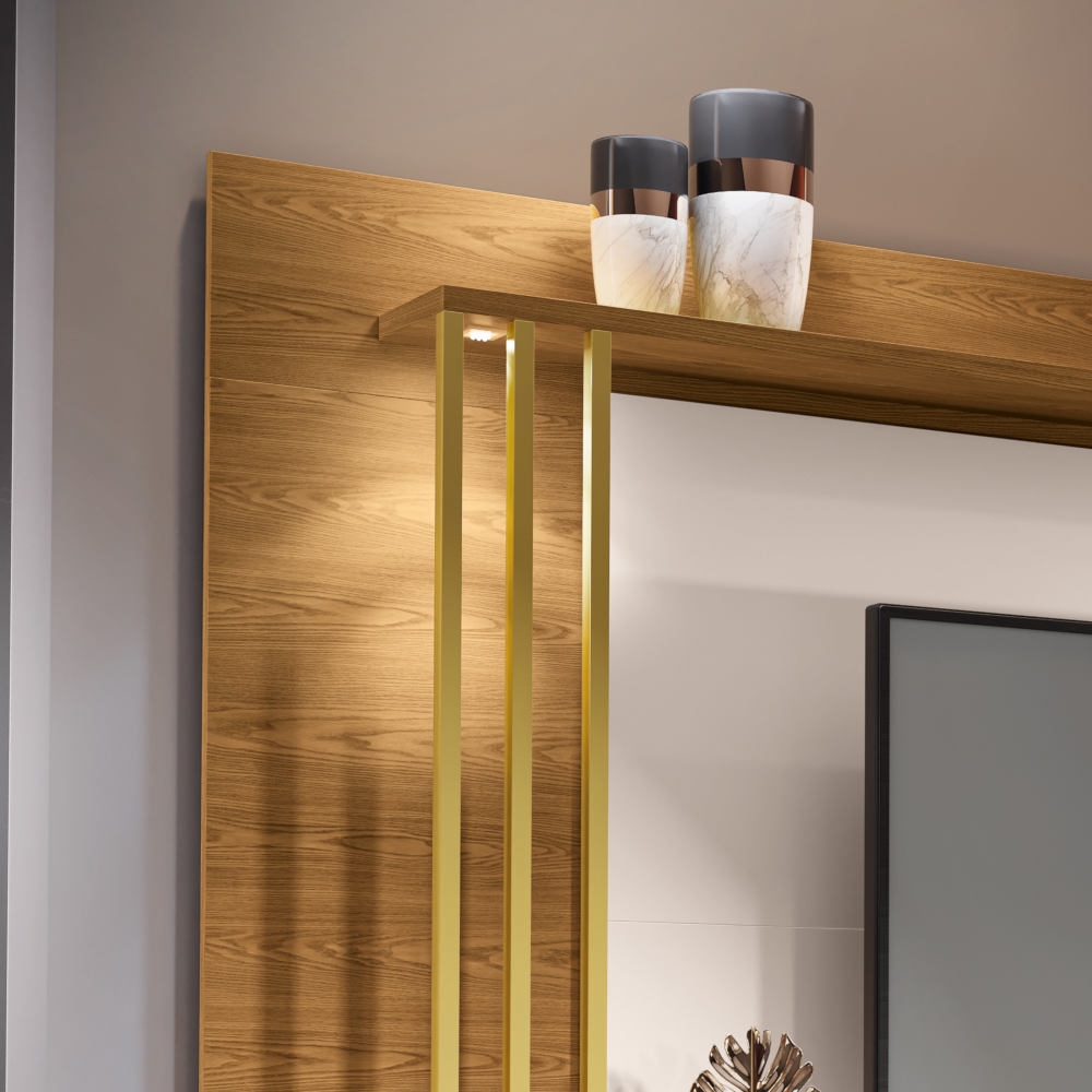 Painel para TV até 70 Polegadas 2,2m com LED HB Móveis | Schumann