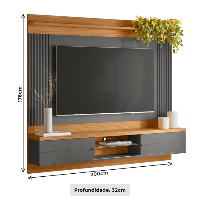 Painel para TV até 70 Polegadas 2m Linea Brasil Barcel | Schumann