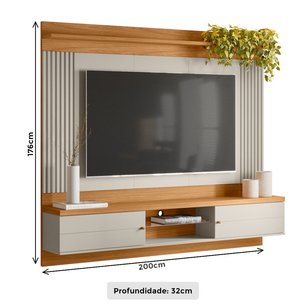 Painel para TV até 70 Polegadas 2m Linea Brasil Barcel | Schumann