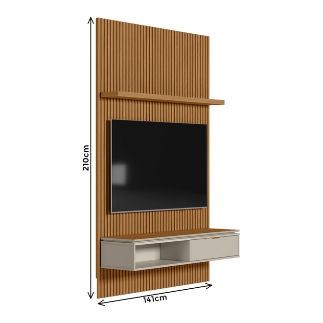 Painel para TV até 75 Polegadas 1,41m Linea Brasil Rip Multisom