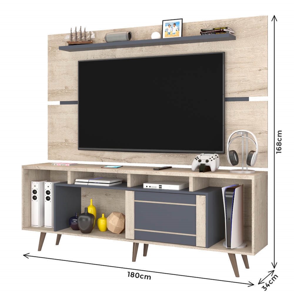Rack com Painel para TV até 65 polegadas Atualle Roma | Schumann