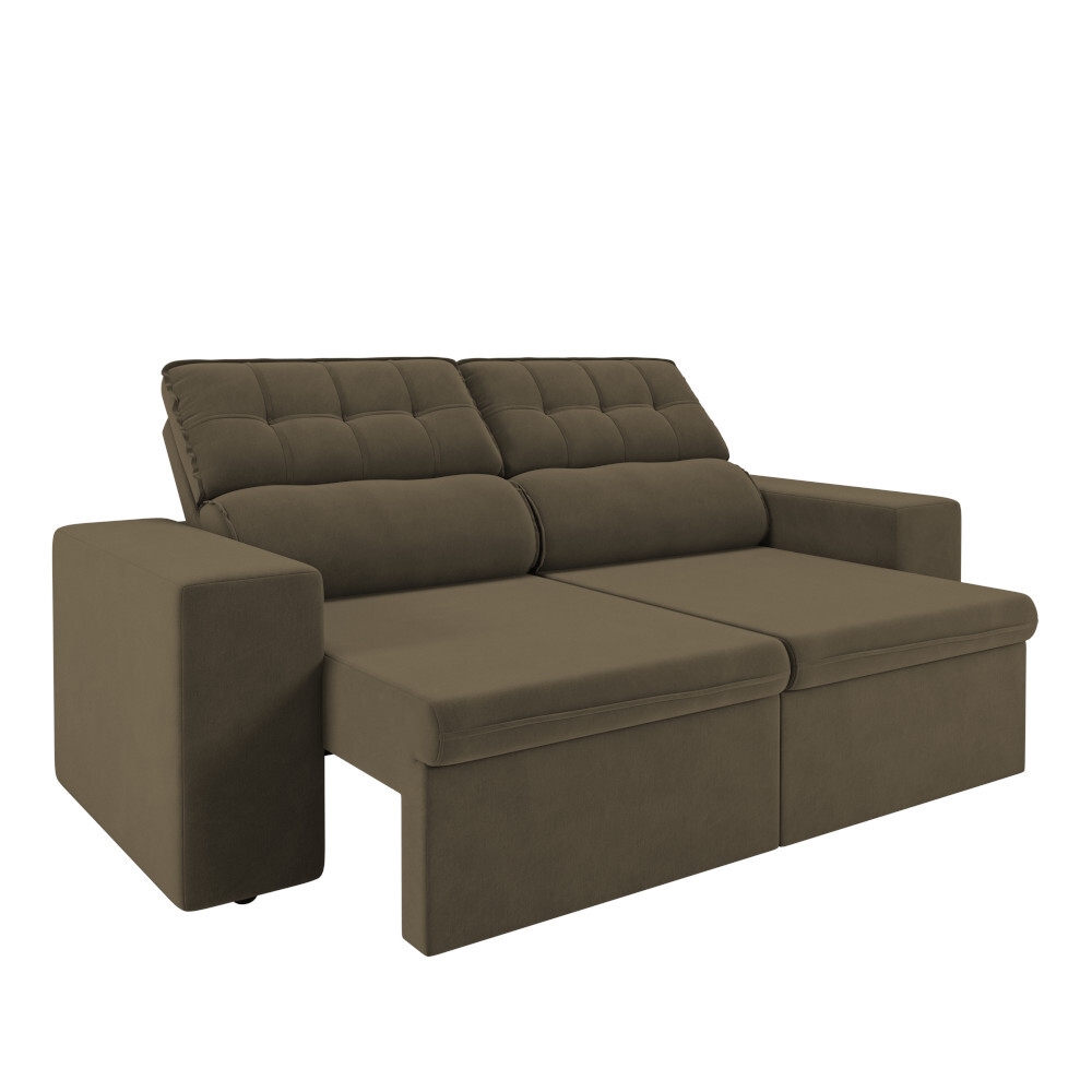 Sofá 2 Lugares 2m Retrátil Reclinável Veludo Phormatta | Schumann