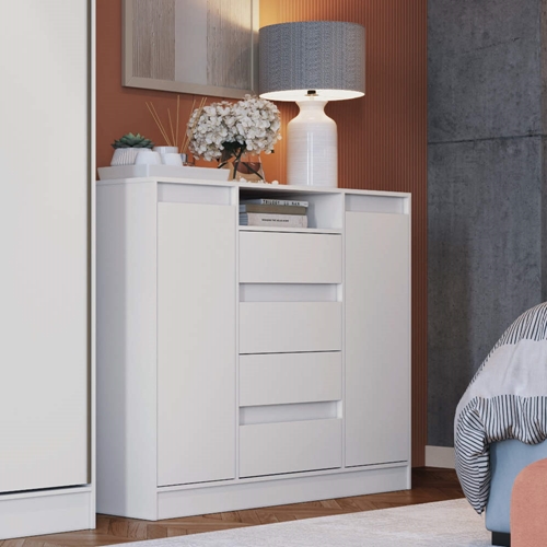 Comoda 4 Gavetas 2 Portas Castro Alba | Schumann