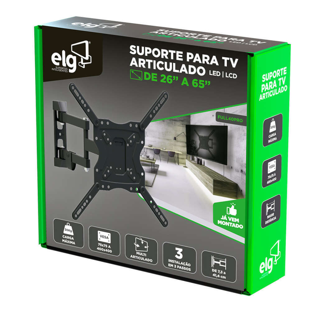 Suporte Articulado ELG FULL40 Pro de 26 a 65 Polegadas | Schumann